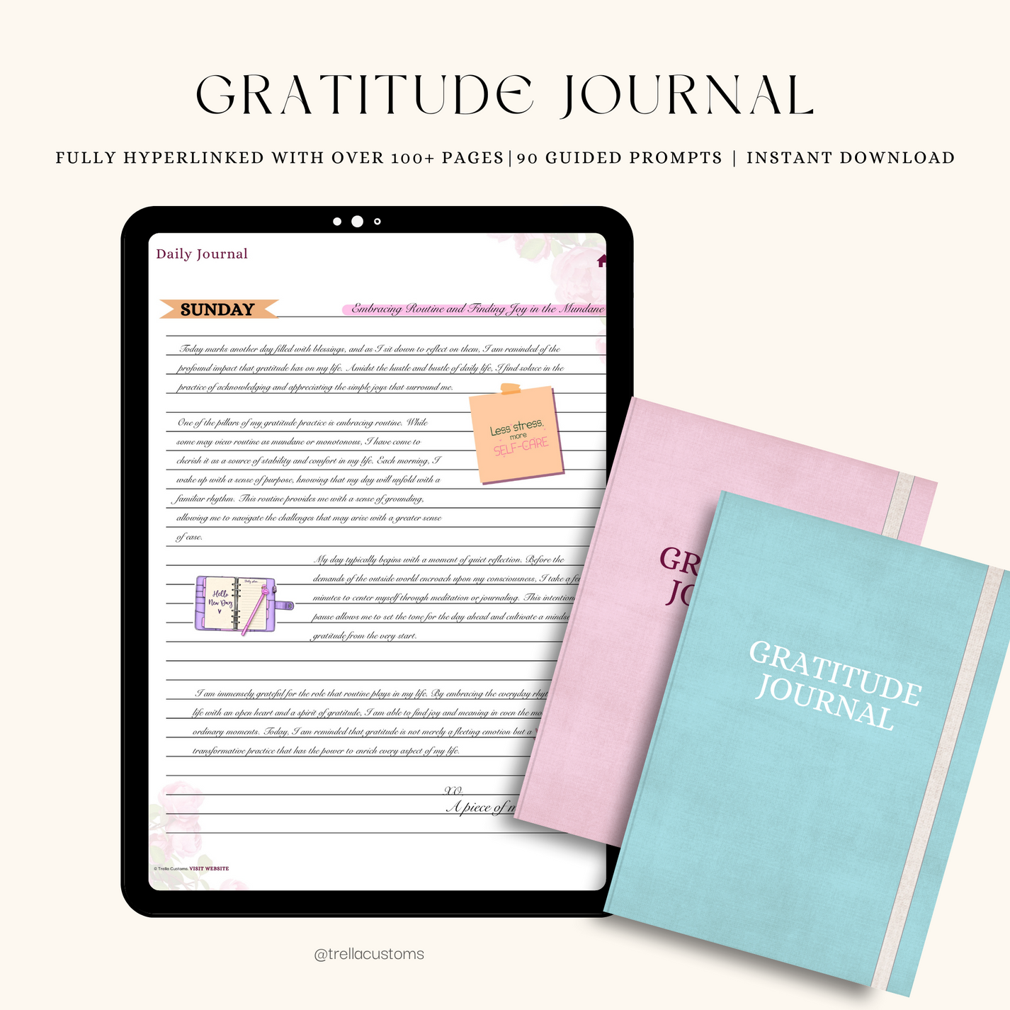 Gratitude Journal | Goodnotes | Digital Daily Journal – Trella Customs