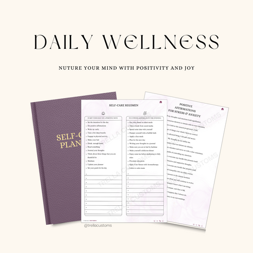 Undated Self-Care Planner | Goodnotes | Digital Planner – Trella Customs