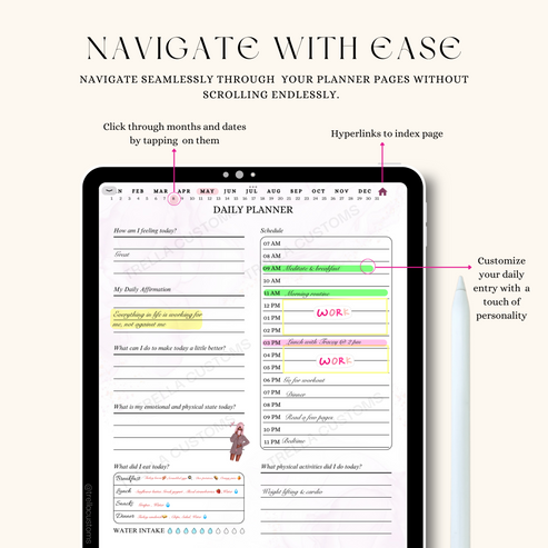 Undated Self-Care Planner | Goodnotes | Digital Planner – Trella Customs